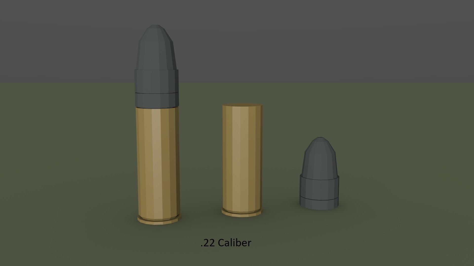 3D model Low-Poly Ammo two bullets VR / AR / low-poly | CGTrader