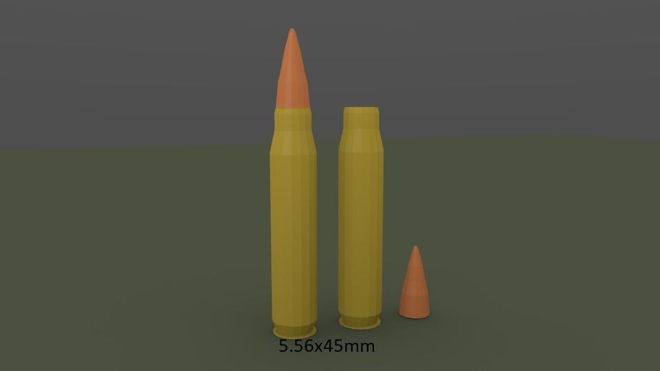 3D model Low-Poly Ammo two bullets VR / AR / low-poly | CGTrader