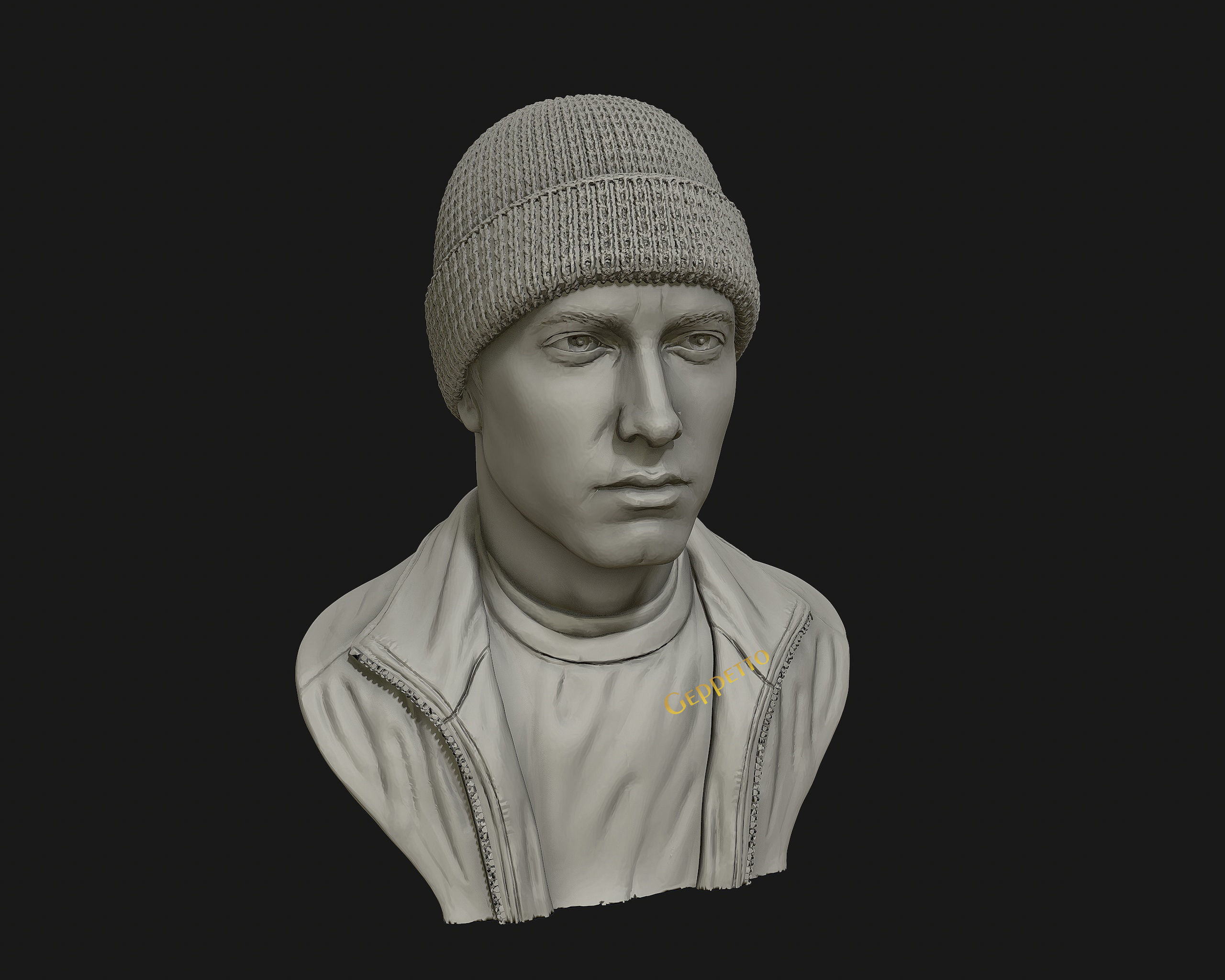 Eminem 3D portrait sculpture 3D model 3D printable | CGTrader