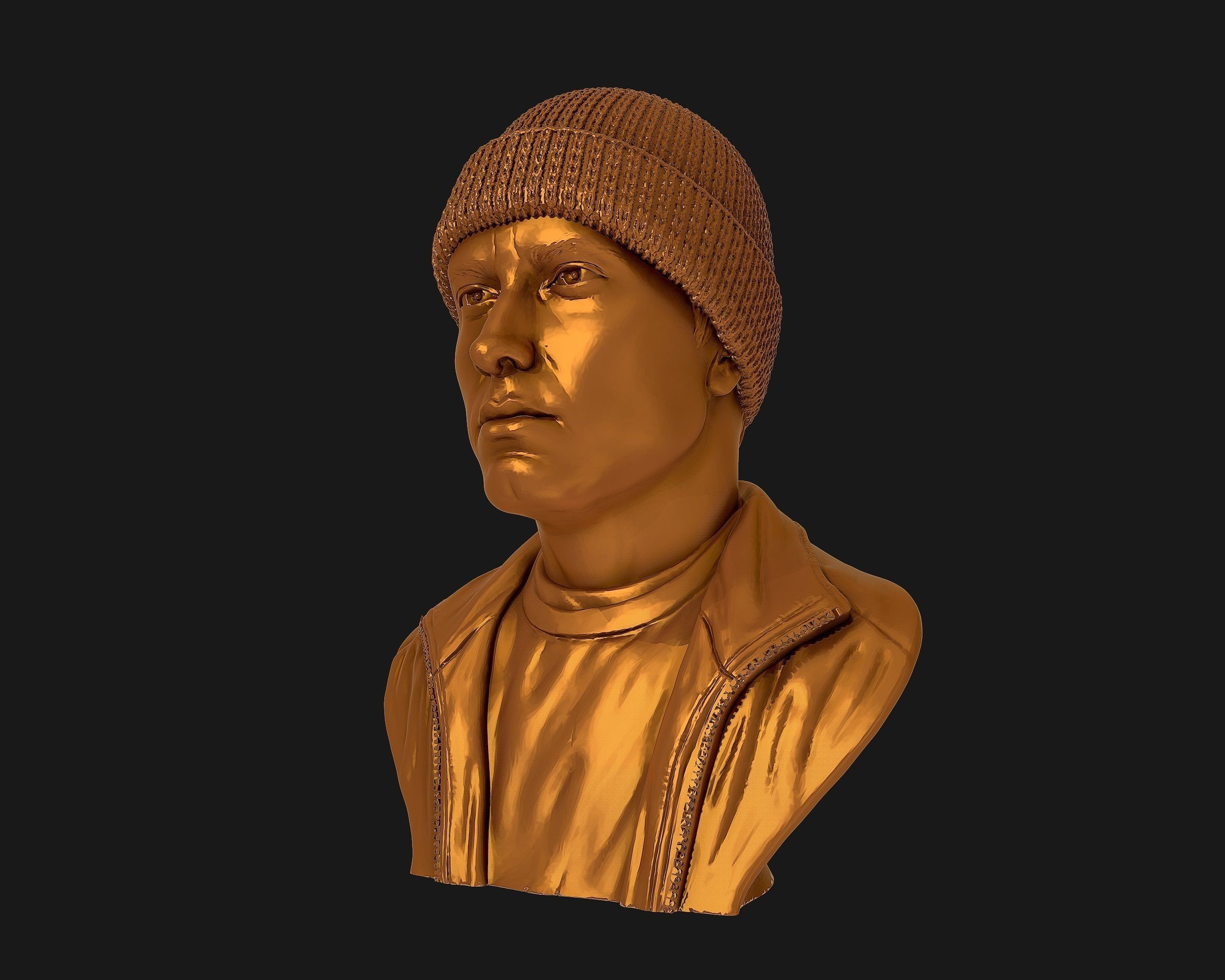 Eminem 3D portrait sculpture 3D model 3D printable | CGTrader