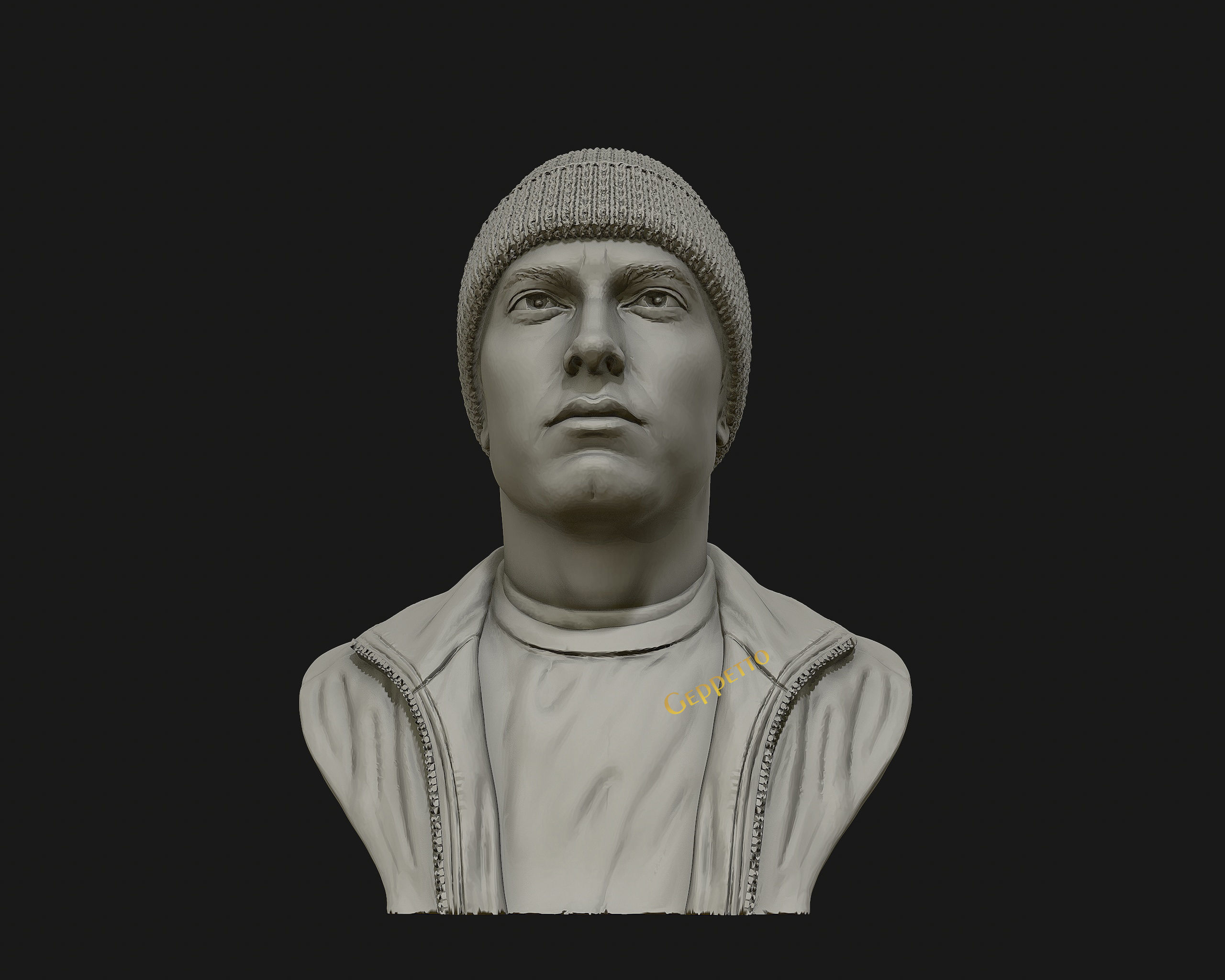 Eminem 3D portrait sculpture 3D model 3D printable | CGTrader
