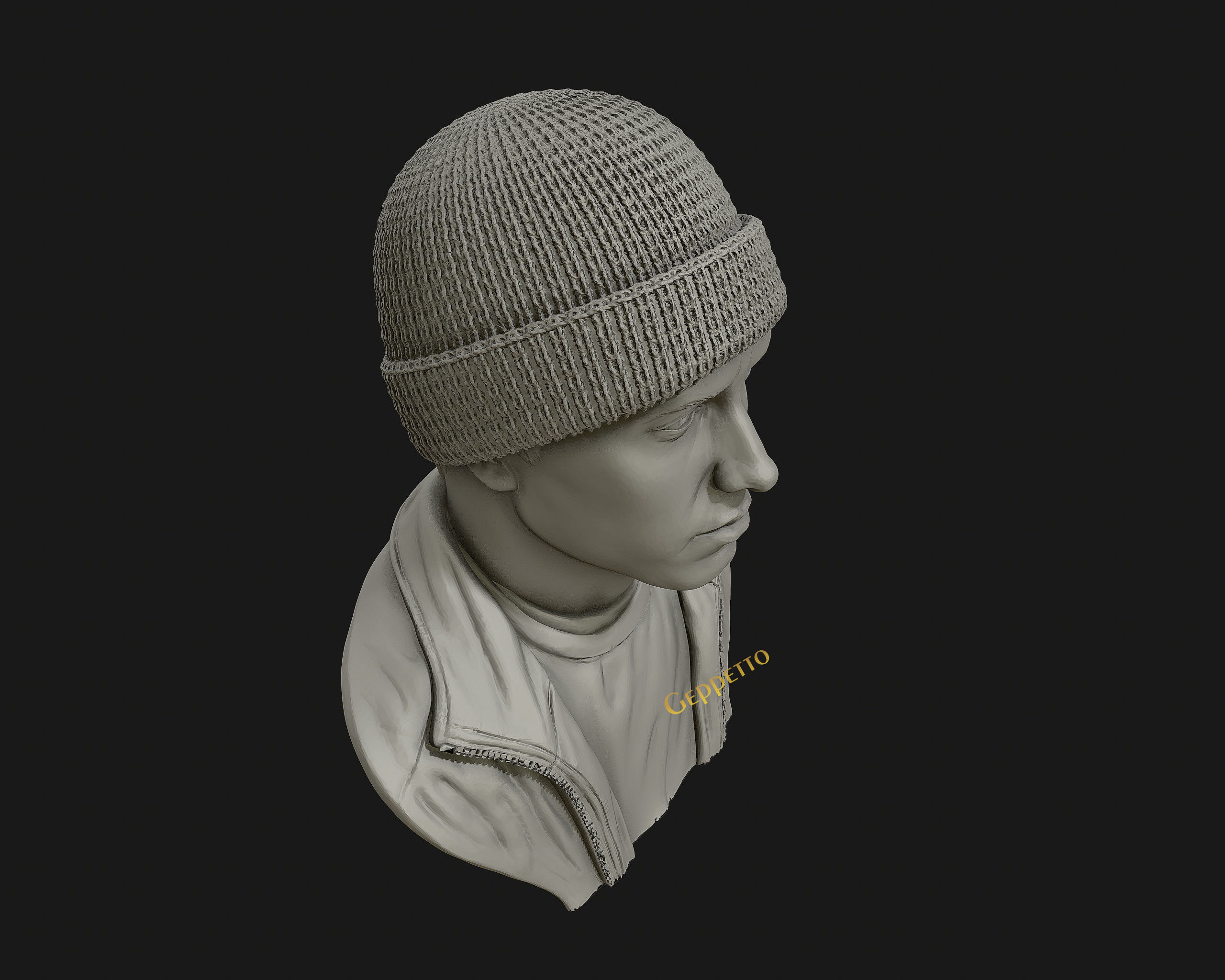 Eminem 3D portrait sculpture 3D model 3D printable | CGTrader