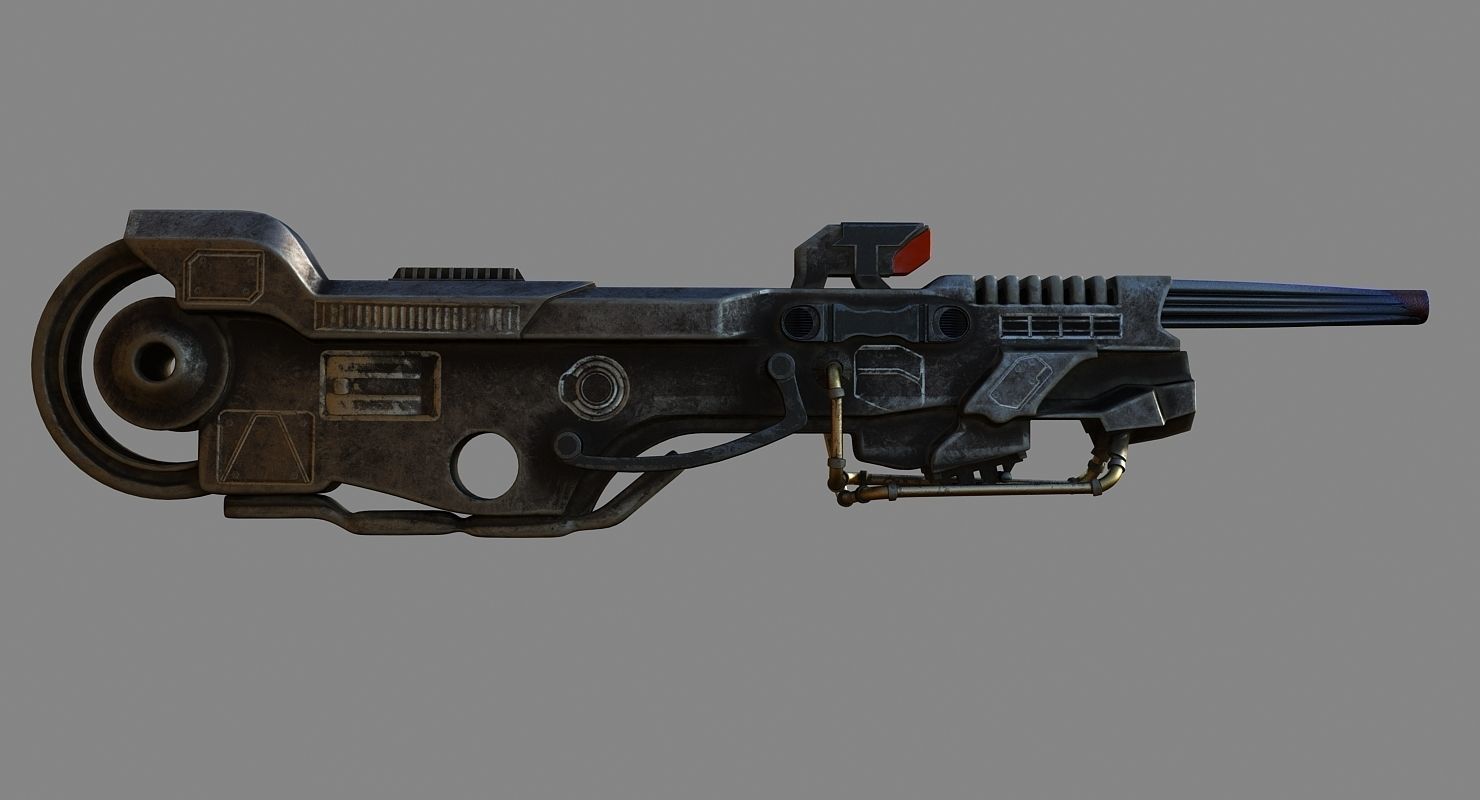 3D model Sci fi big gun for robot mecha VR / AR / low-poly | CGTrader
