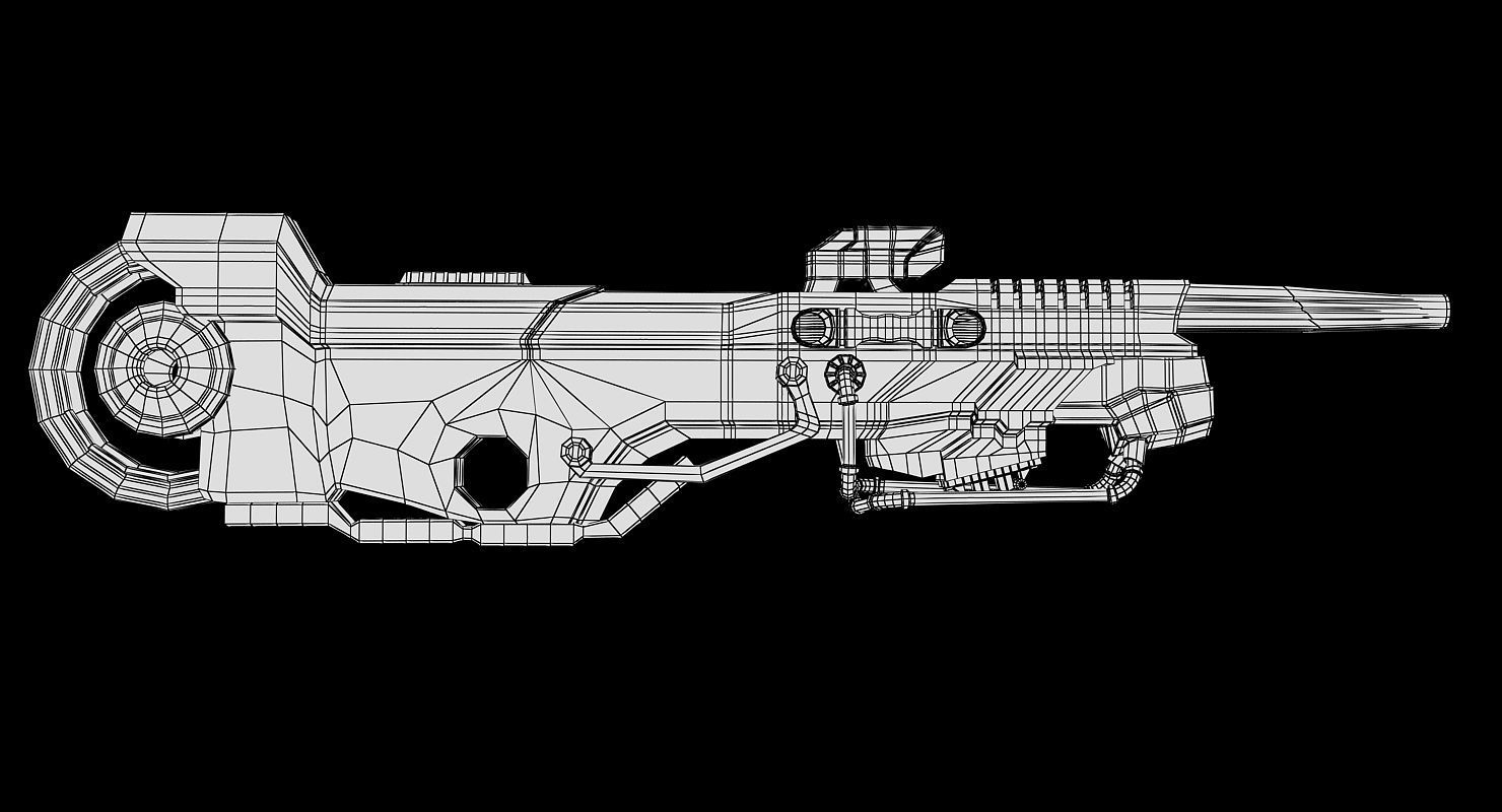3D model Sci fi big gun for robot mecha VR / AR / low-poly | CGTrader