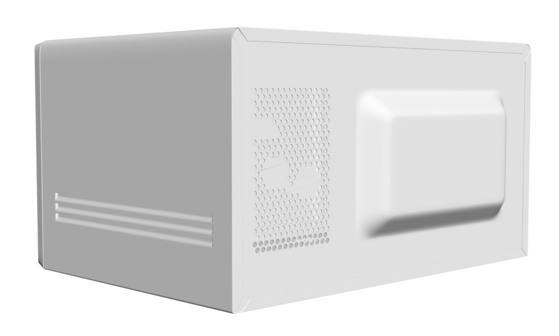 Glass front microwave 3D model | CGTrader