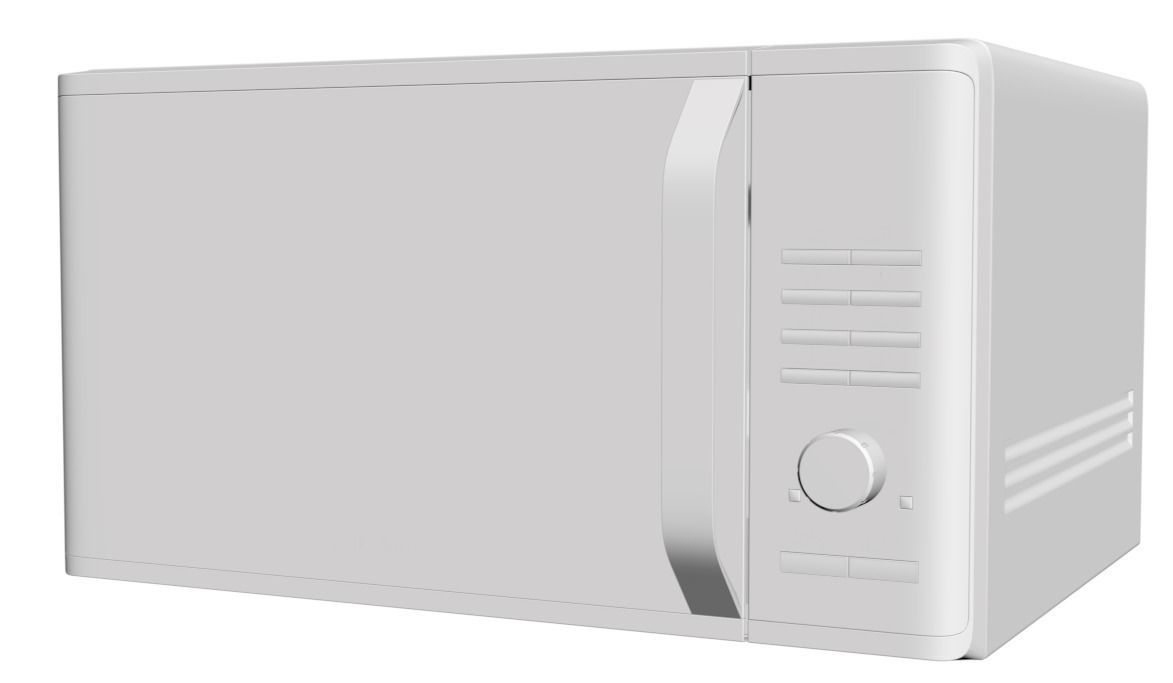 Glass front microwave 3D model | CGTrader