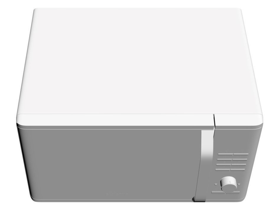 Glass front microwave 3D model | CGTrader
