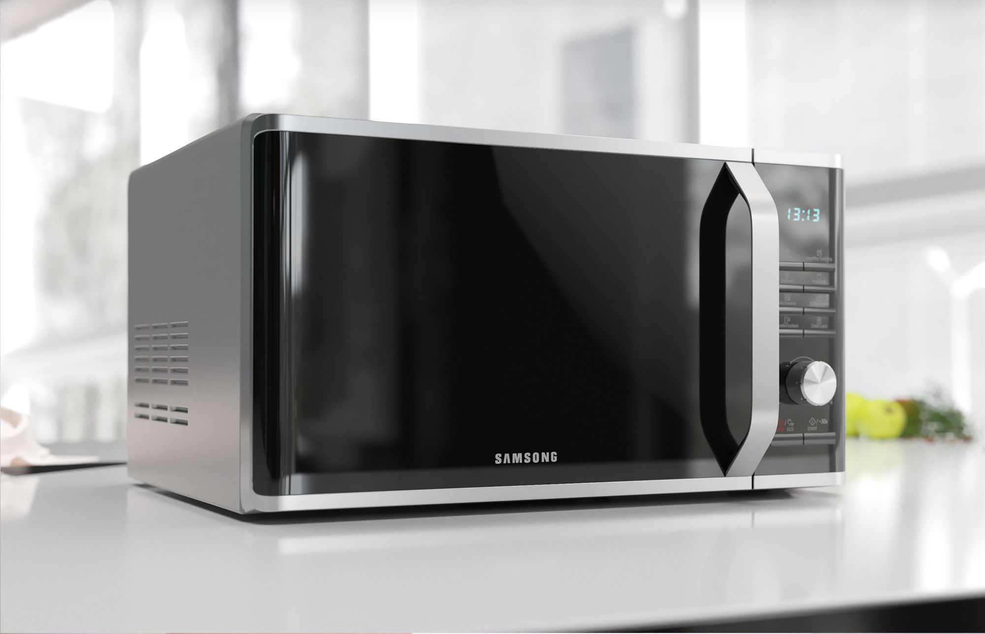 Glass front microwave 3D model | CGTrader