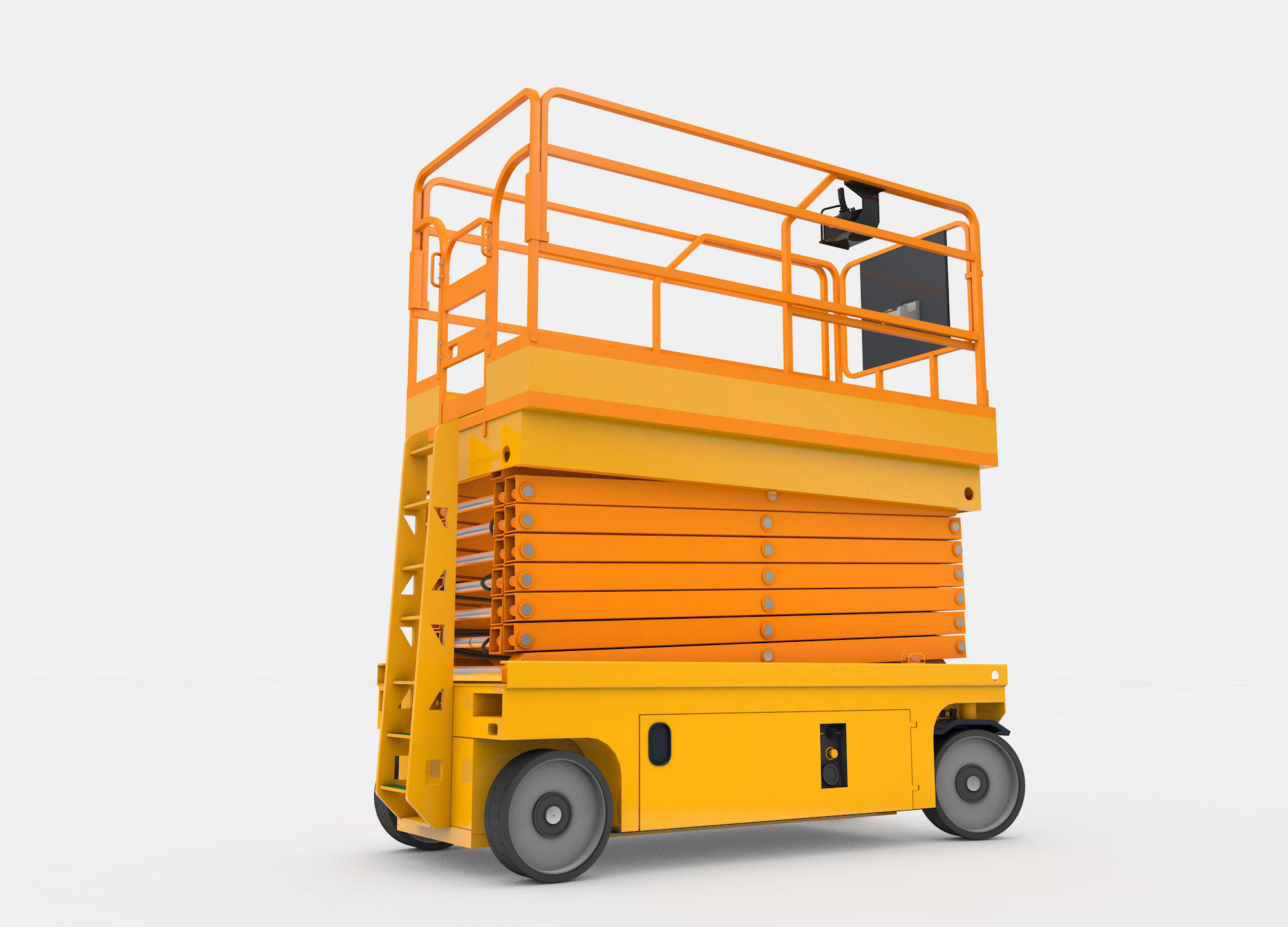 Scissors Lift Aerial Work Platform 3D model animated rigged | CGTrader