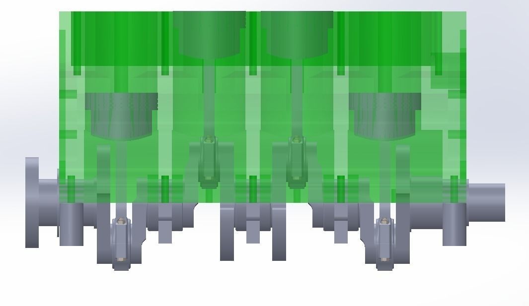 3D Solidworks 4 cylinders Engine plus awesome animation 3D model ...