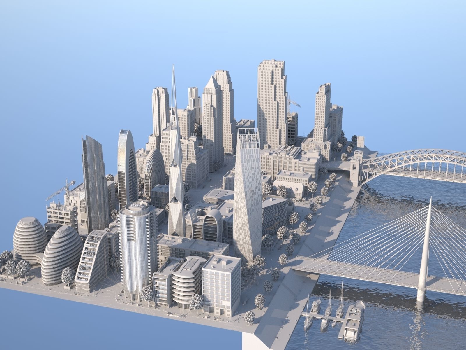 3D model Karton City VR / AR / low-poly | CGTrader