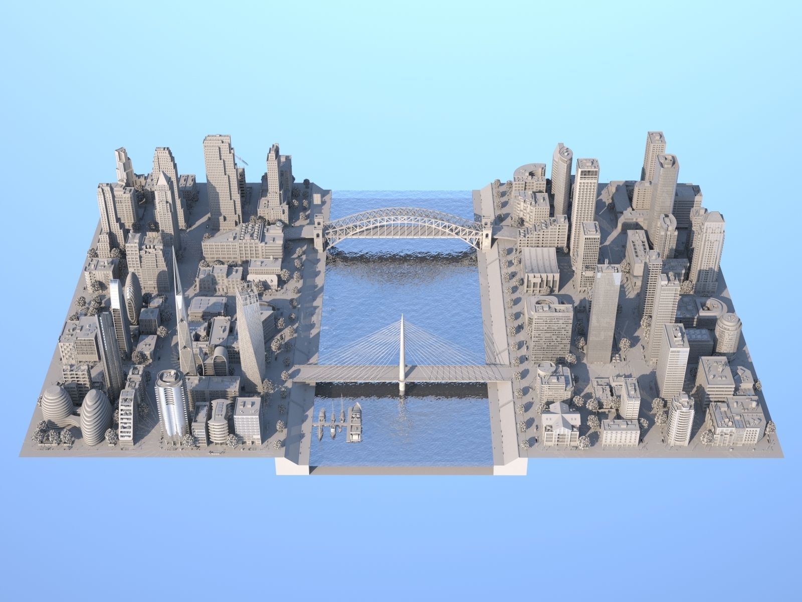 3D model Karton City VR / AR / low-poly | CGTrader