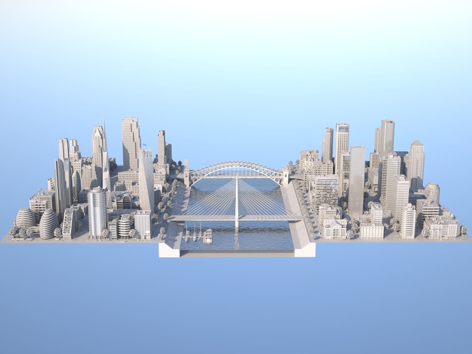 3D model Karton City VR / AR / low-poly | CGTrader