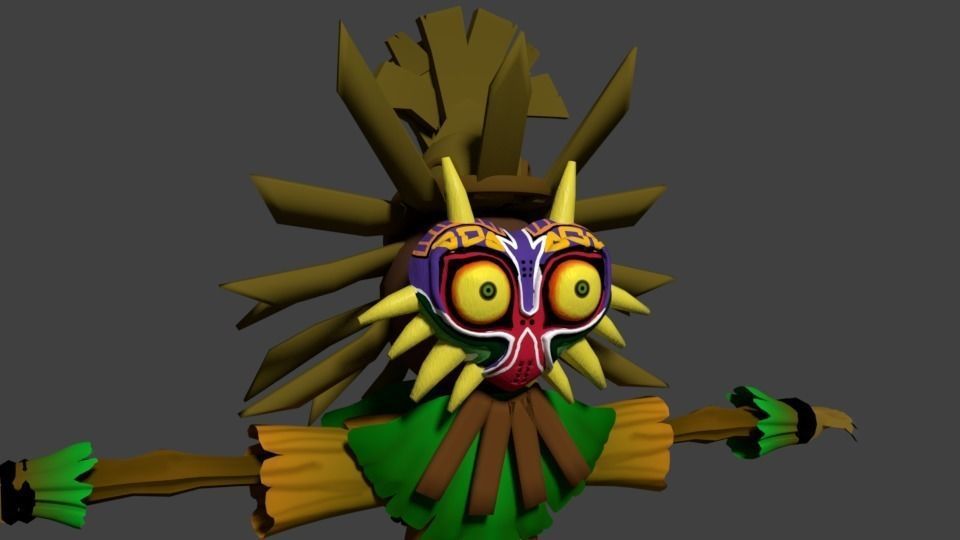 3D model Skull Kid Zelda VR / AR / low-poly rigged | CGTrader