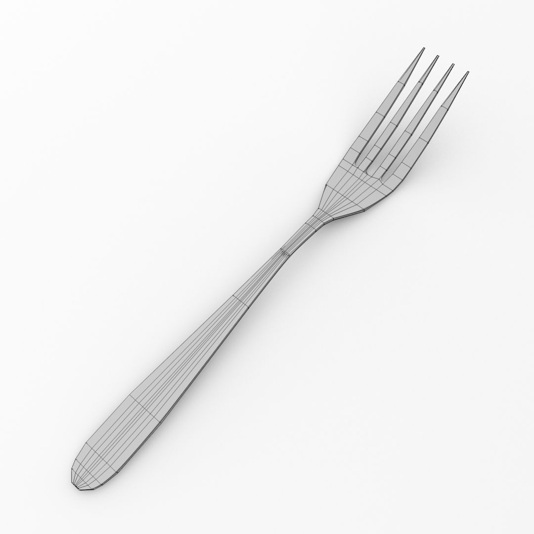Forks silver fork 3D model | CGTrader