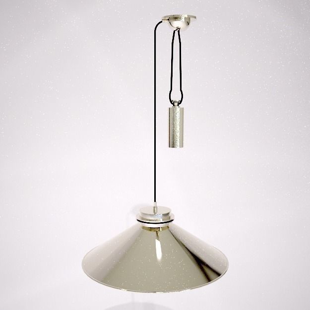 3D model adjustable silver pendant light 70cm VR / AR / low-poly | CGTrader