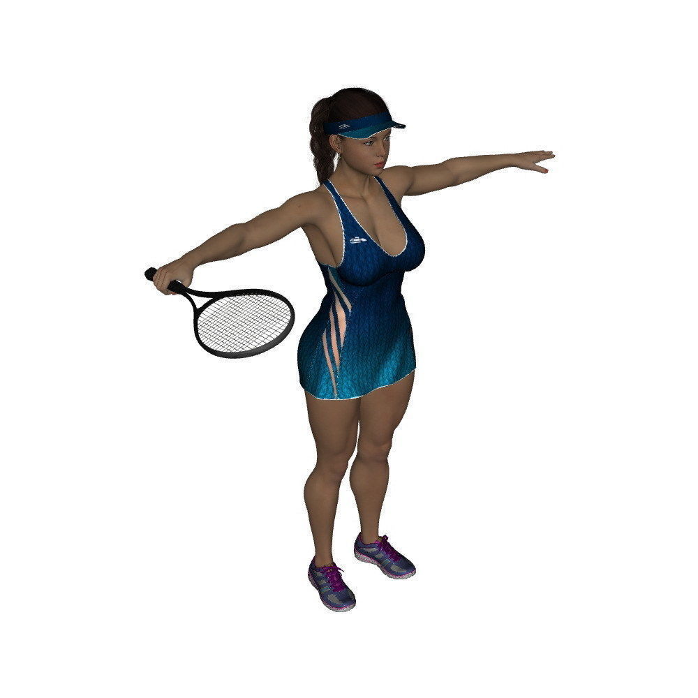 Female Tennis Player 3D model | CGTrader