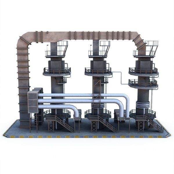 3D model Oil Refinery VR / AR / low-poly | CGTrader