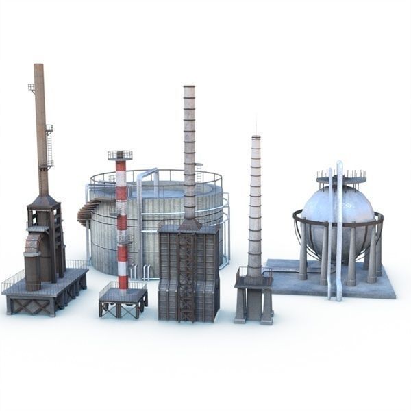 3D model Oil Refinery VR / AR / low-poly | CGTrader