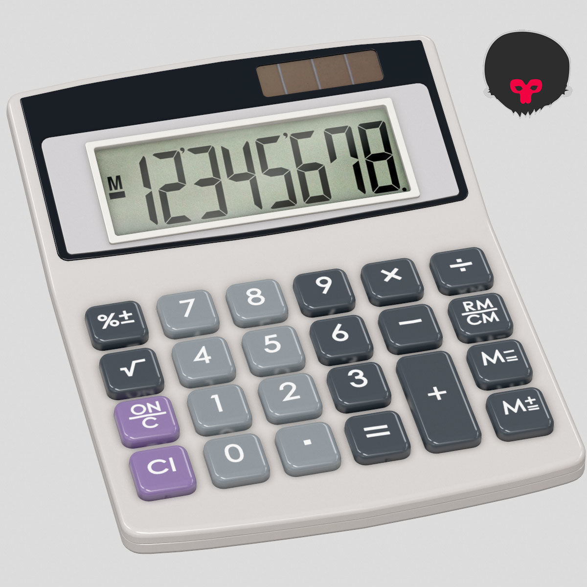Solar Calculator 3D model | CGTrader