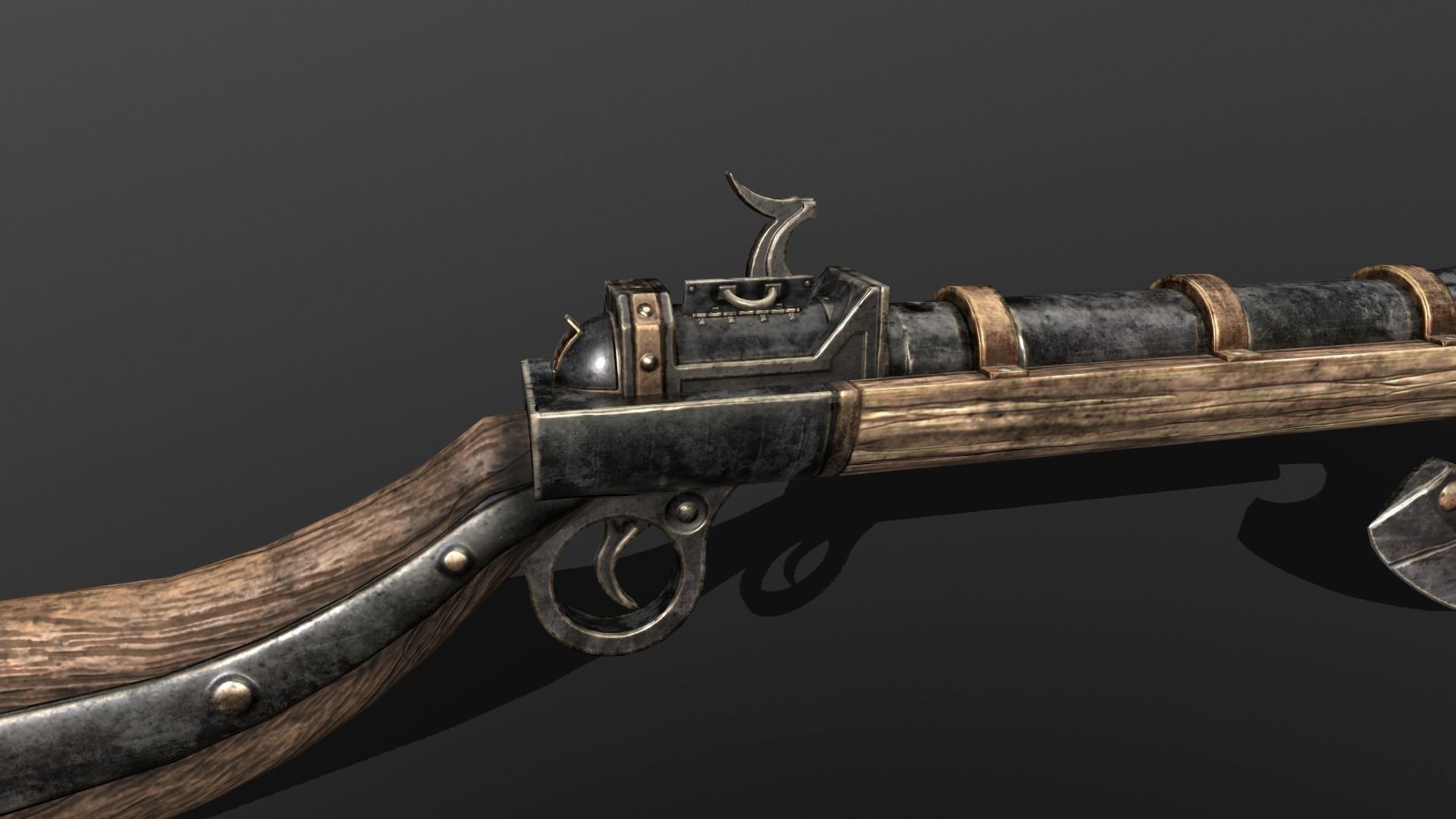 musket with axe free VR / AR / low-poly 3D model | CGTrader