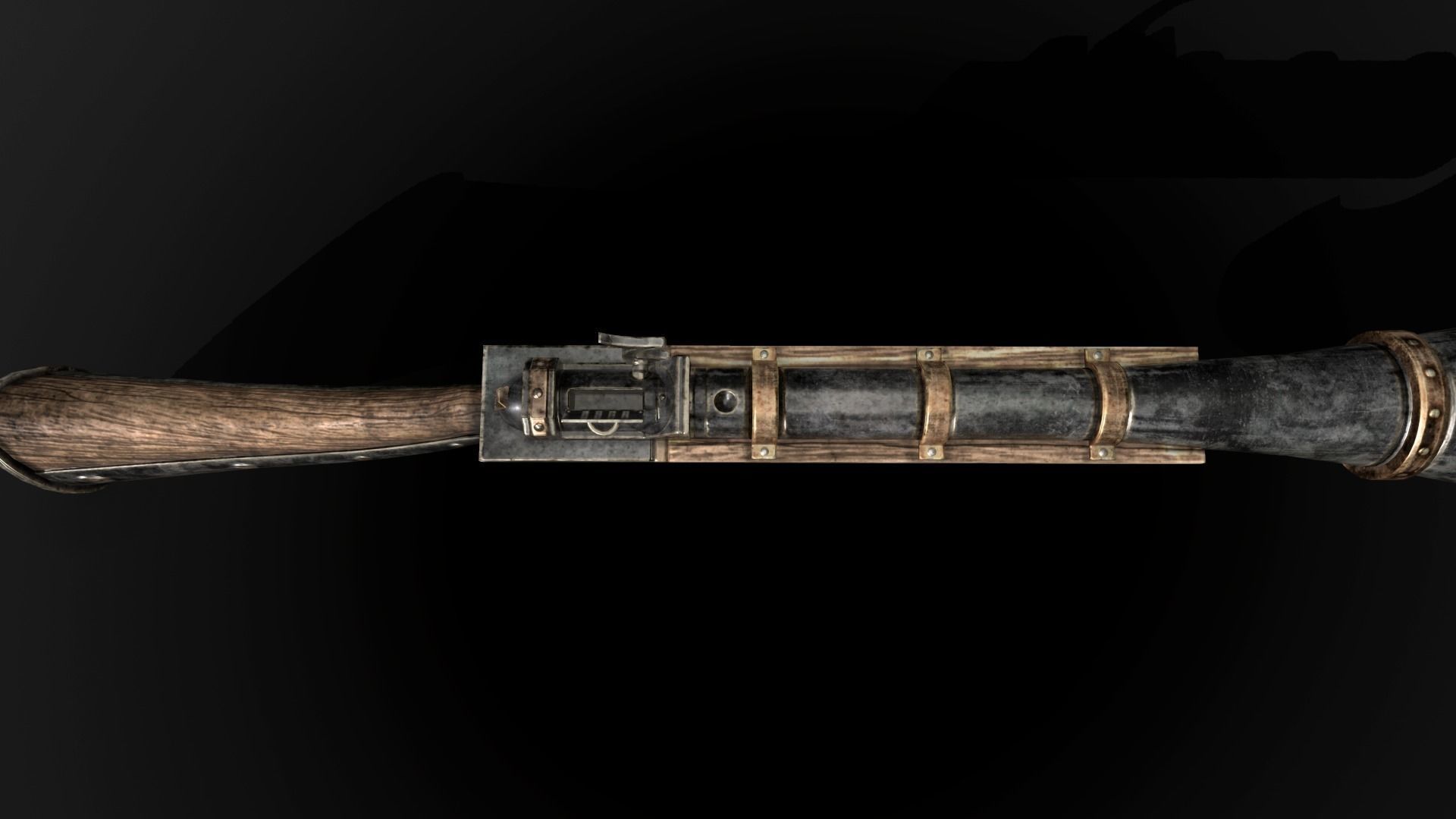 musket with axe free VR / AR / low-poly 3D model | CGTrader