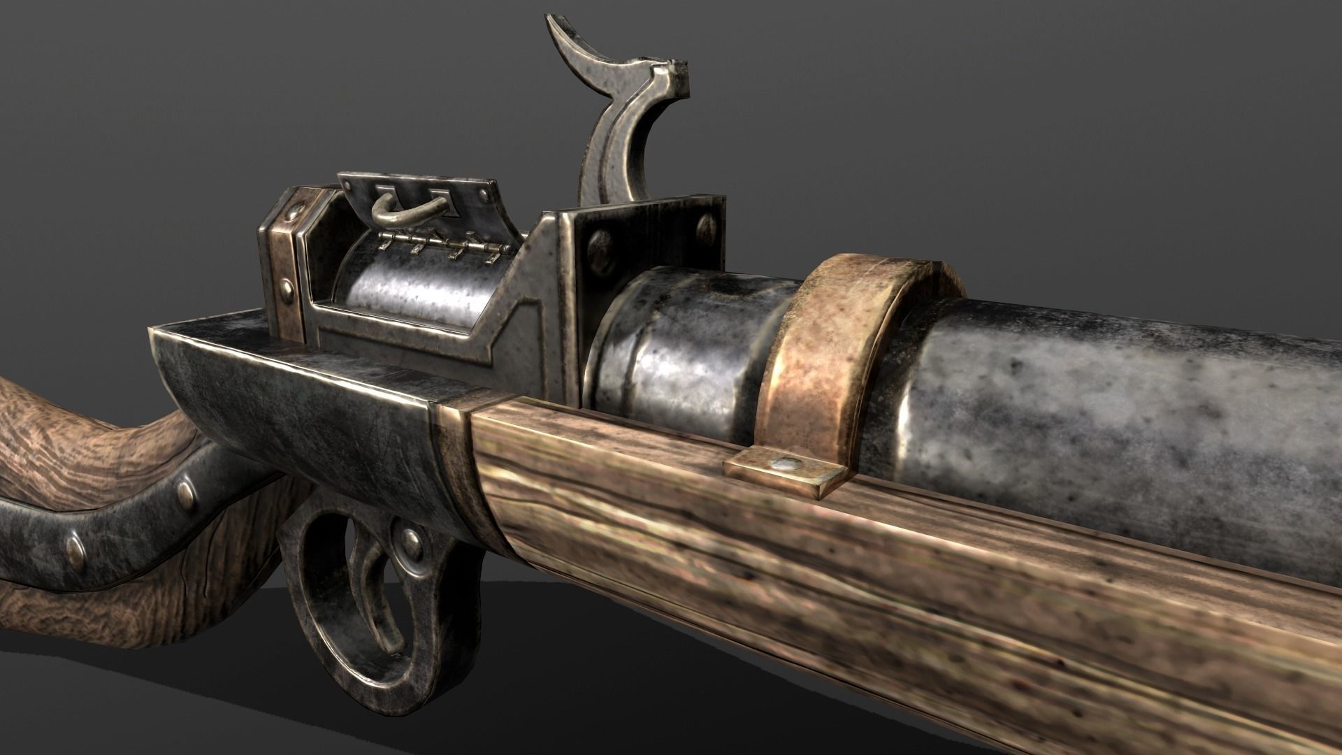musket with axe free VR / AR / low-poly 3D model | CGTrader