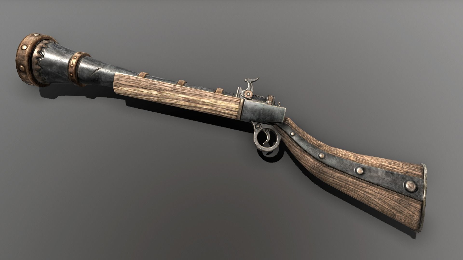 musket with axe free VR / AR / low-poly 3D model | CGTrader