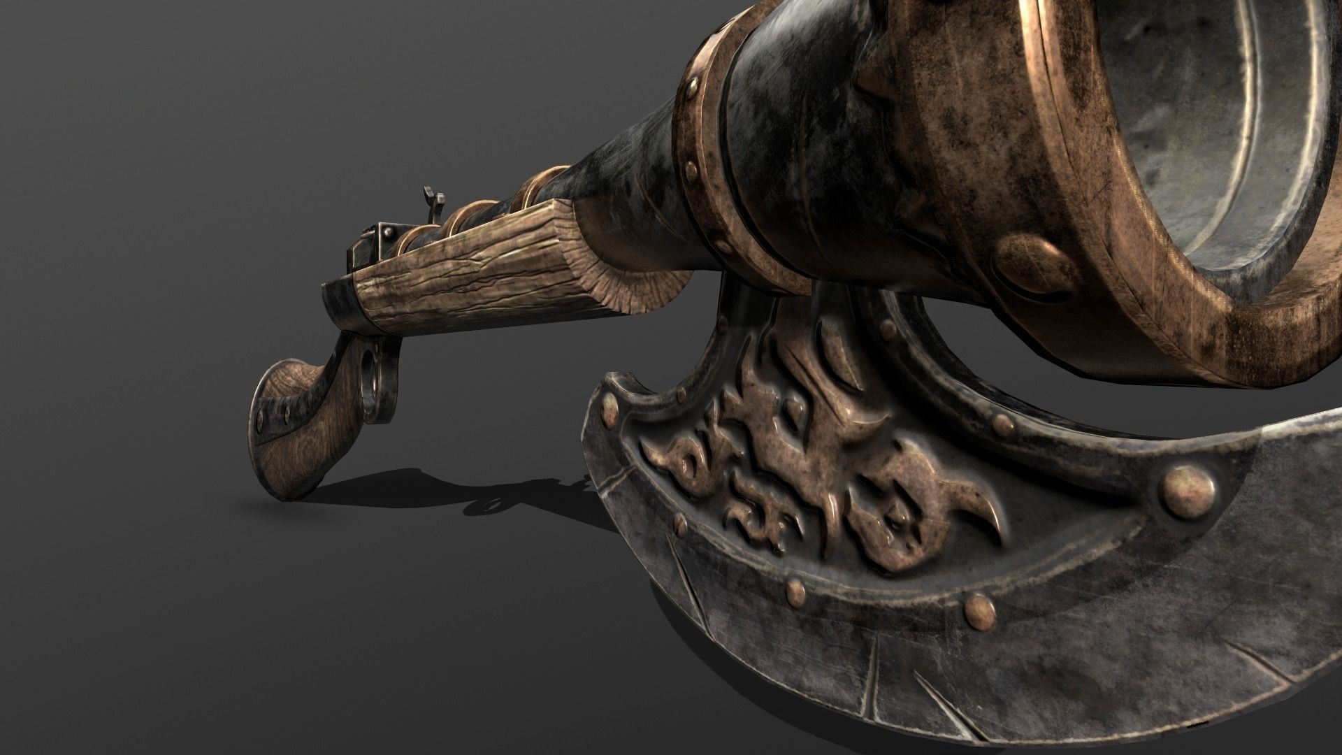 musket with axe free VR / AR / low-poly 3D model | CGTrader