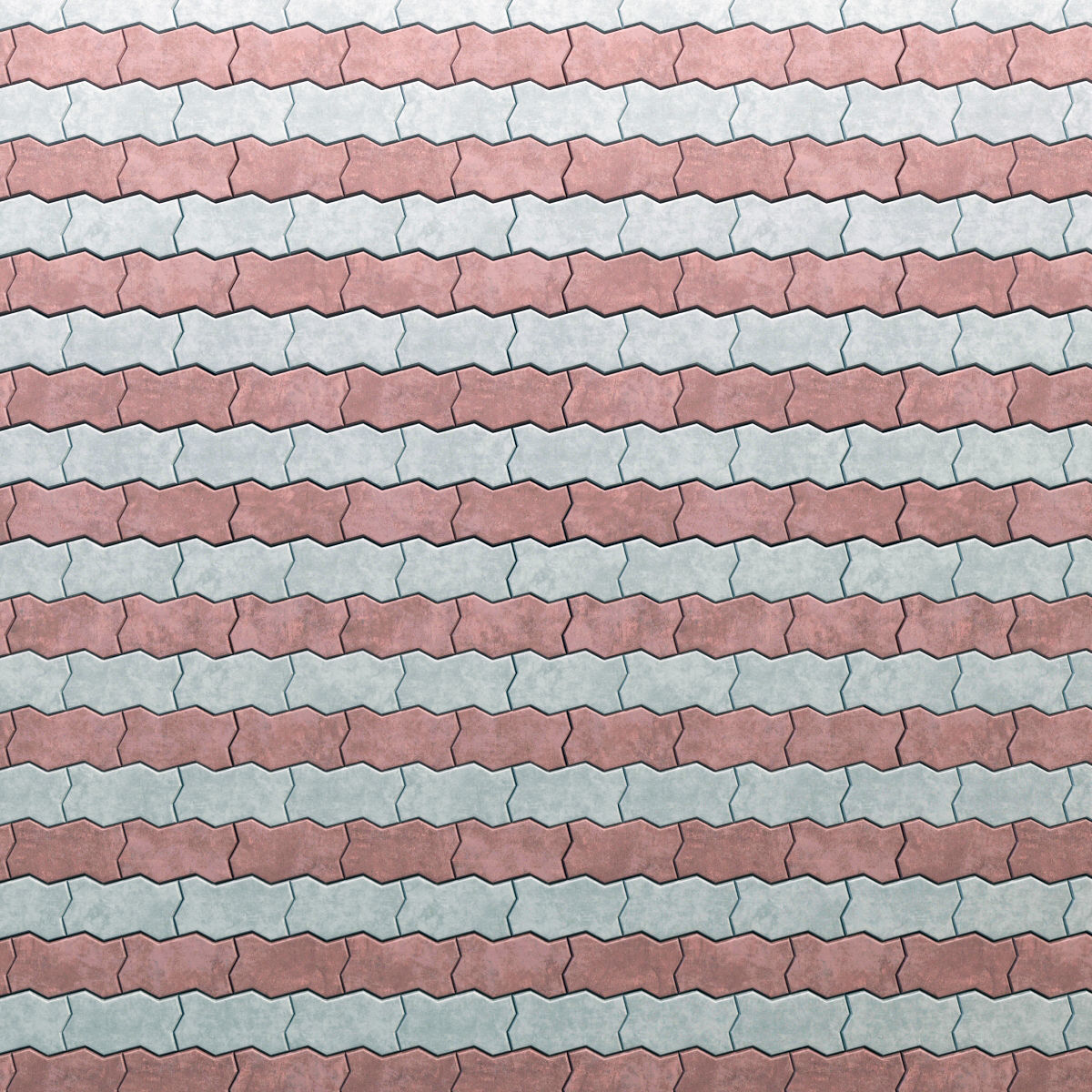Zig Zag Paver Blocks 3D model | CGTrader