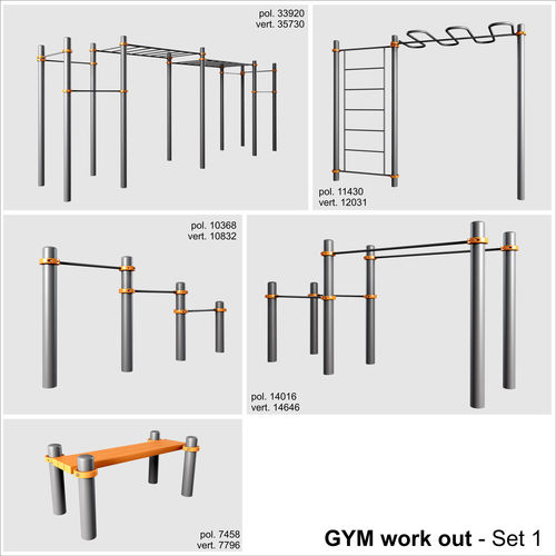 GYM workout set 3D model | CGTrader