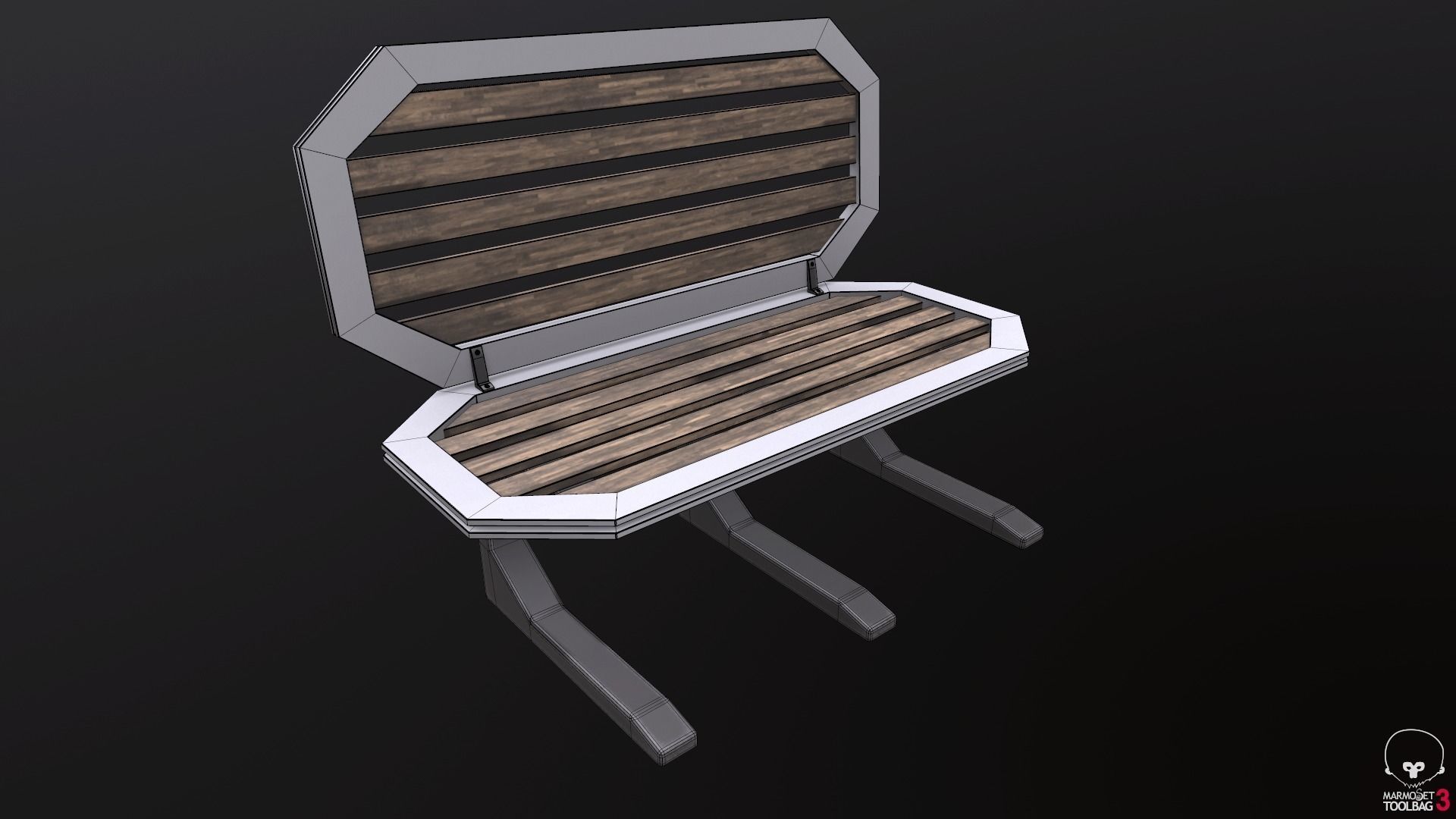 Simple Sci-fi Bench free 3D model | CGTrader