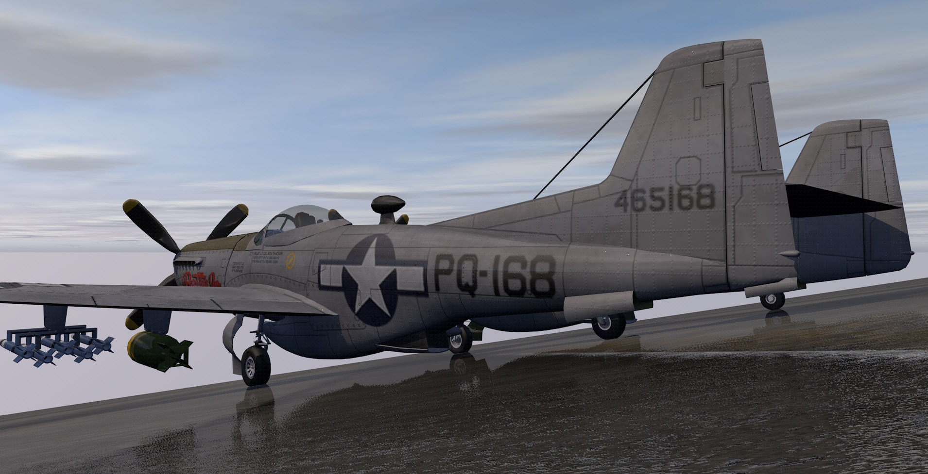 North American P-82 Twin Mustang 3D model | CGTrader