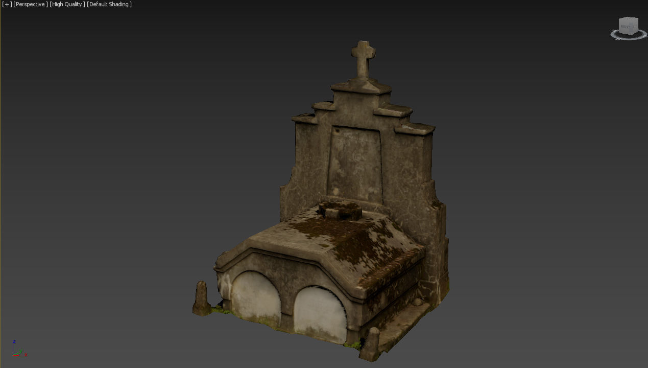 3D model Scanned photorealistic old crumbling crypt VR / AR / low-poly ...