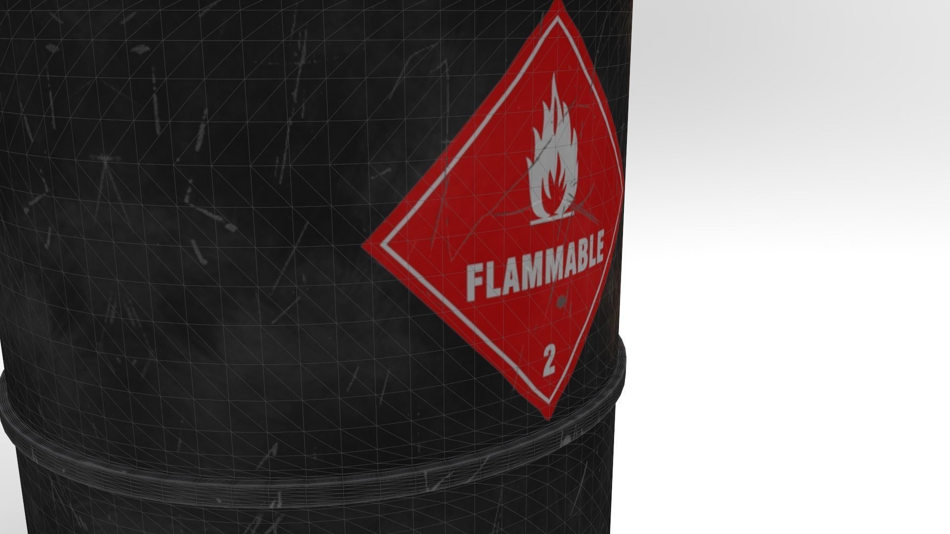 Flammable Material Barrel free 3D model | CGTrader