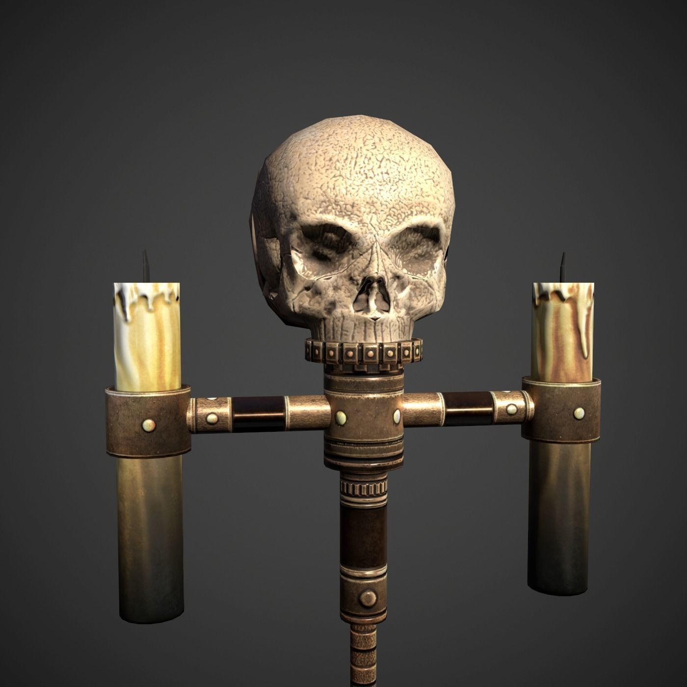 skull candlestick free VR / AR / low-poly 3D model | CGTrader
