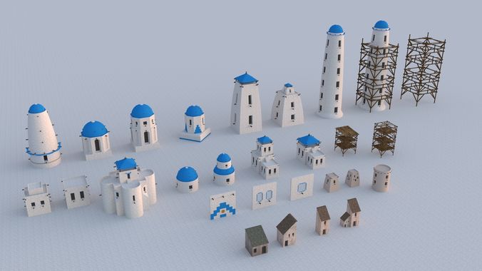 3D model Building Assets VR / AR / low-poly | CGTrader