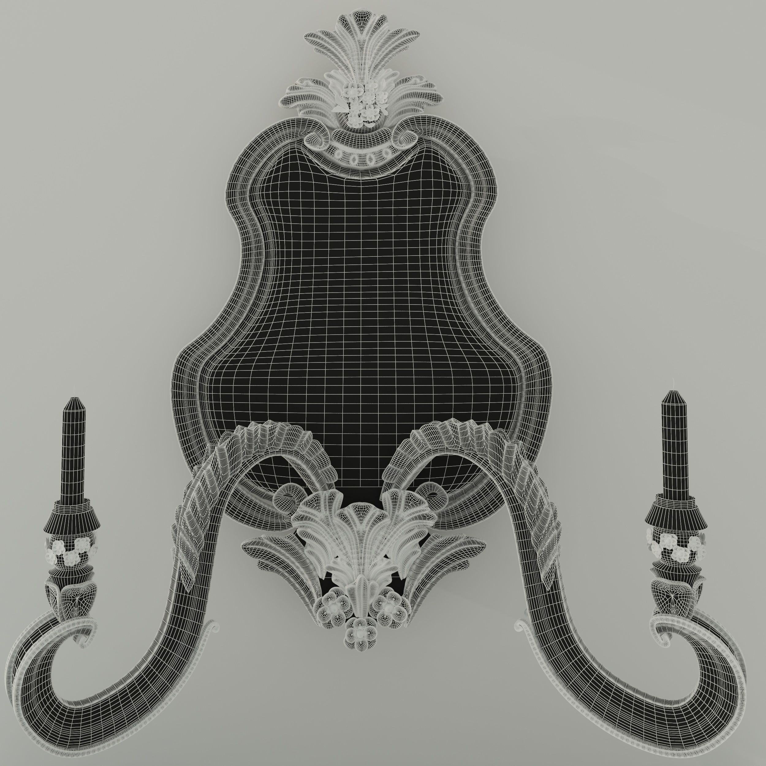 Rococo style table 3D model | CGTrader