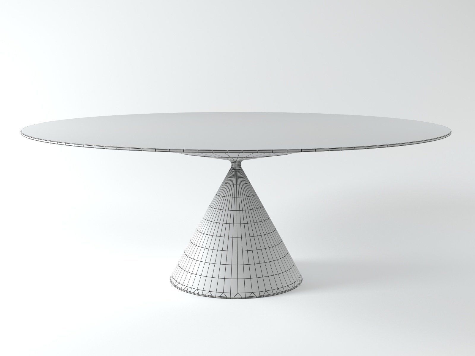 Clay table with base and circular top 3D model | CGTrader