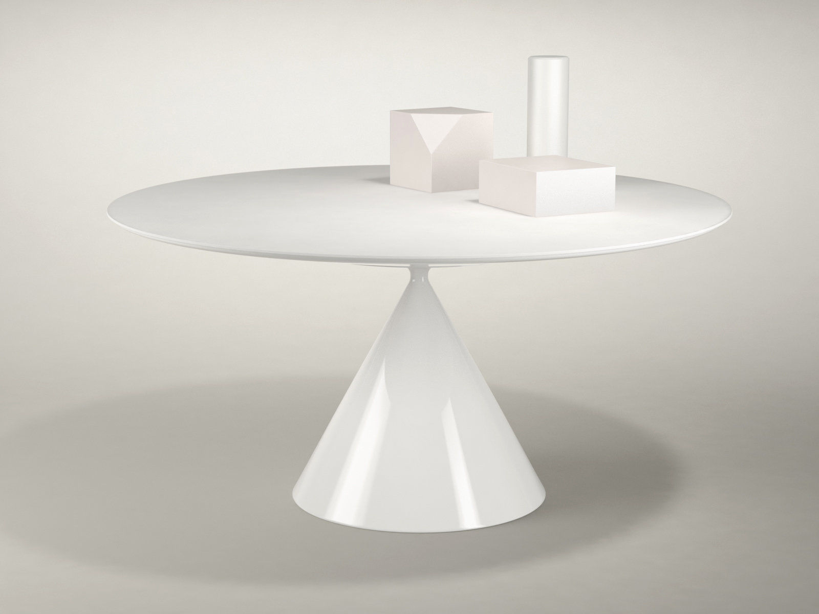 Clay table with base and circular top 3D model | CGTrader