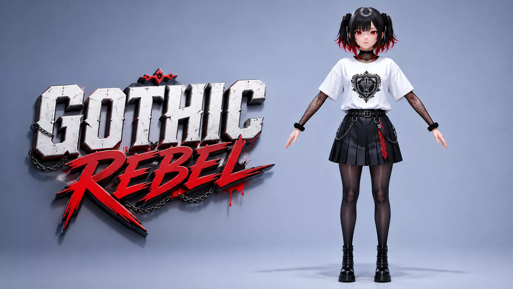 Rebel Anime Stylized Female Fashion Character 3d Model Cgtrader 0011