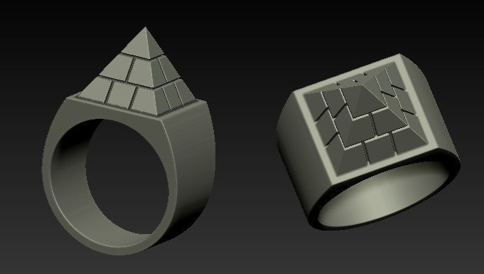 Pyramid ring 3D download 3D model 3D printable | CGTrader
