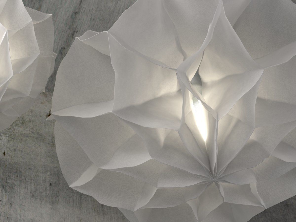 Albedo pendant light made of paper 3D model | CGTrader