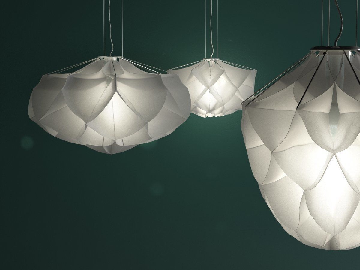 Albedo pendant light made of paper 3D model | CGTrader