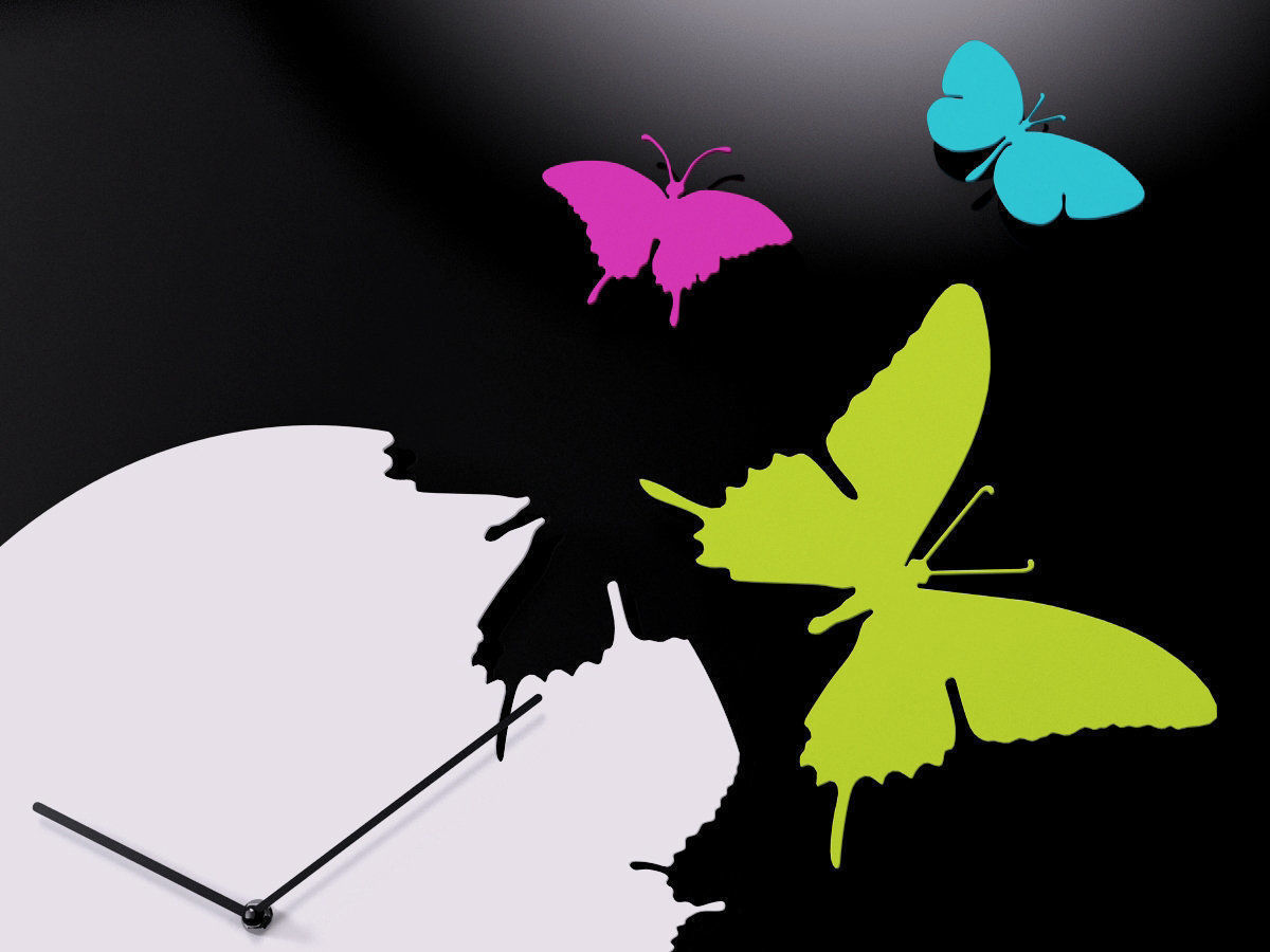 Butterfly Clock 3D model | CGTrader