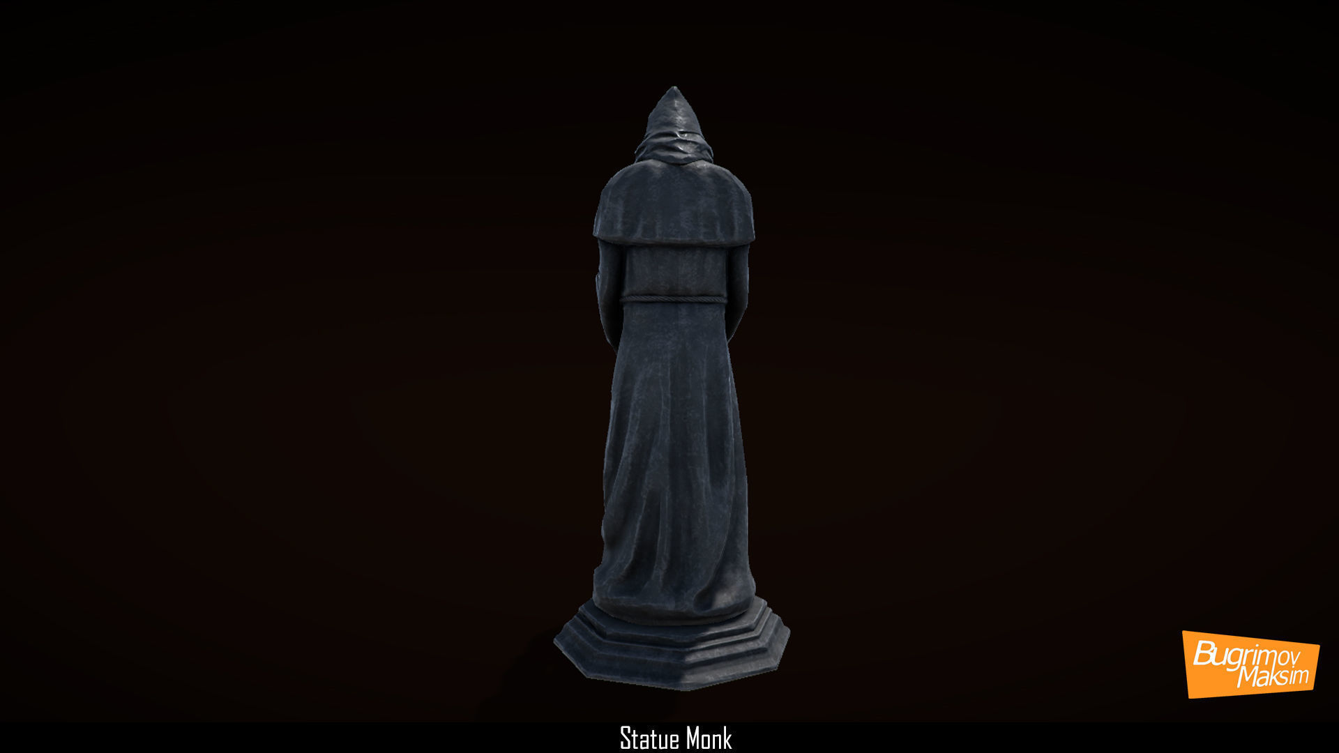 3D model Statue of a monk VR / AR / low-poly | CGTrader