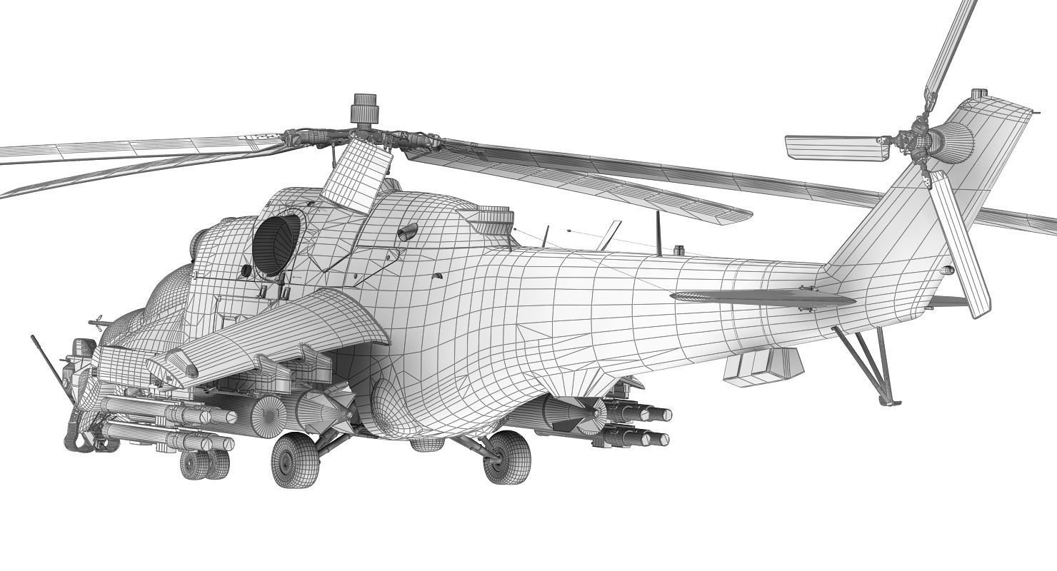 3D model Mi-24 Super Hind VR / AR / low-poly rigged | CGTrader