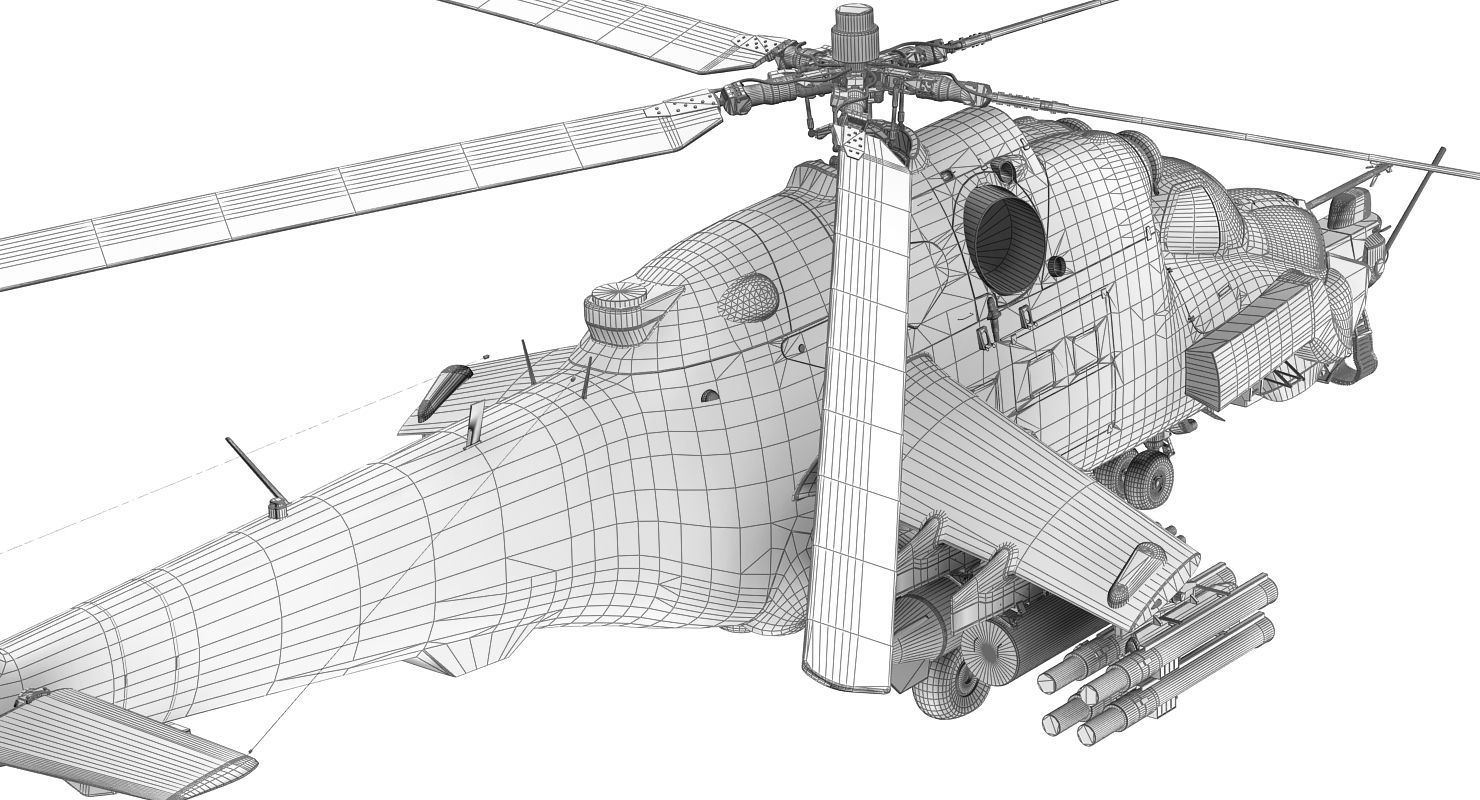 3D model Mi-24 Super Hind VR / AR / low-poly rigged | CGTrader