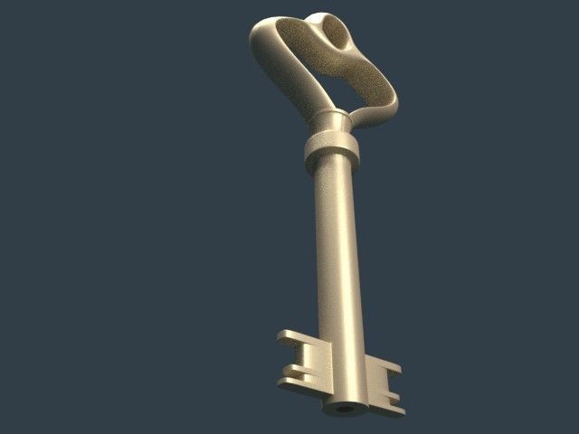 Metal key 3D model | CGTrader