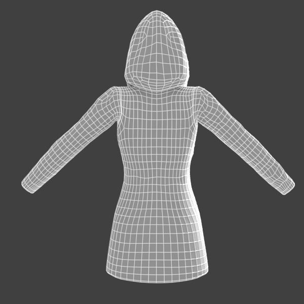 3D model Hooded Coat 1 VR / AR / low-poly | CGTrader